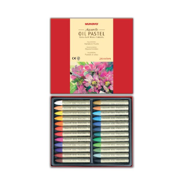 [Mungyo] Watercolor Oil Pastel MAO 1SET(24Colors) | Oil Pastel | Rafuta